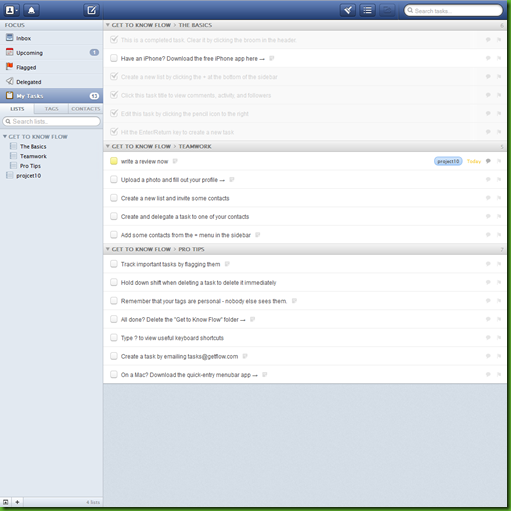 todo management: Review: Flow – Good Looking Task Management with ...